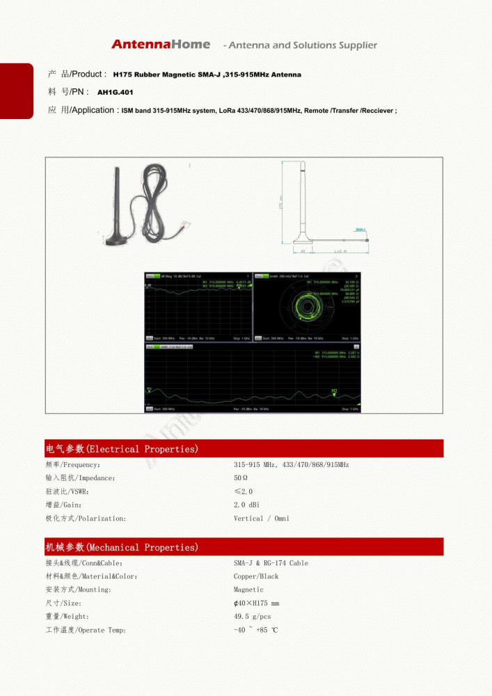 AH1G.401 product document page 1