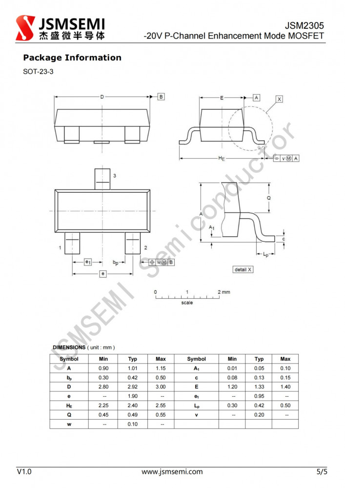 JSM2305 datasheet page 5