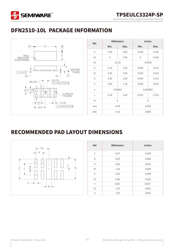 TPSEULC3324P-SP datasheet page 3