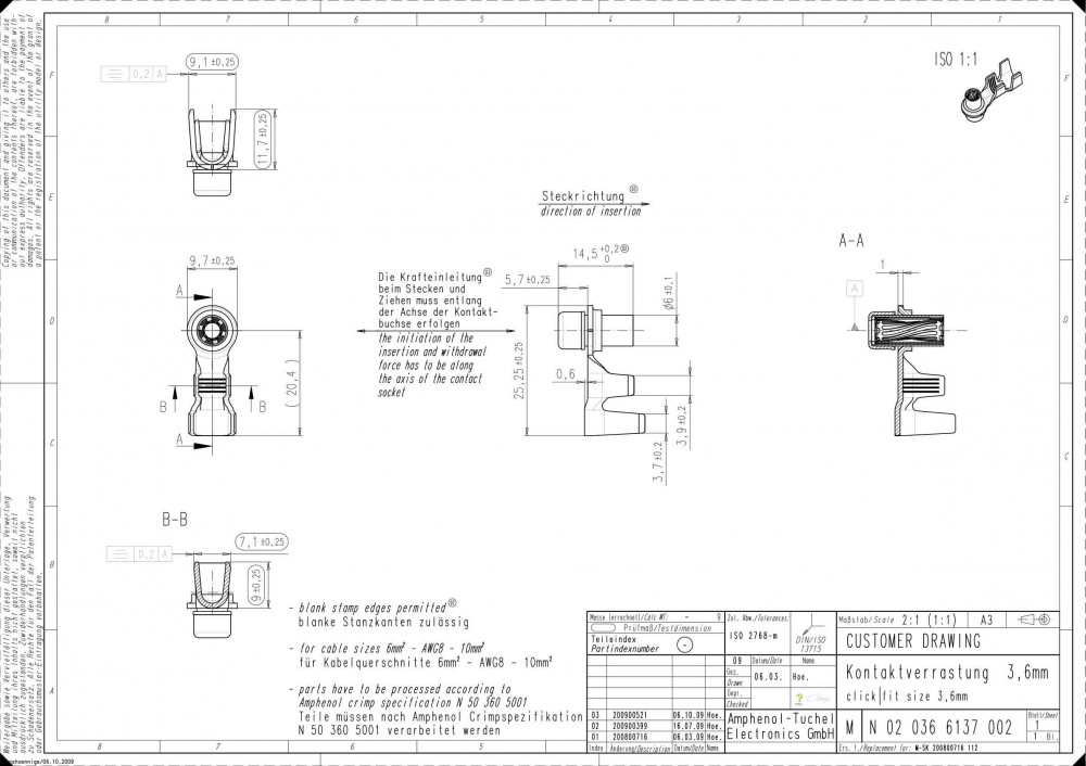 Amphenol N020366137002 technical document preview