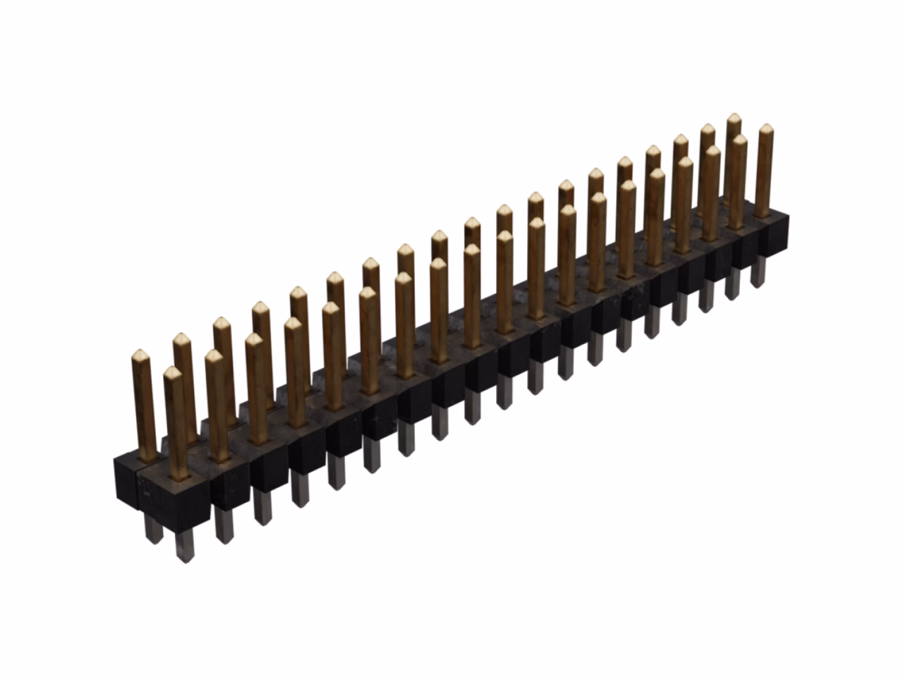 C-Grid Header, 2.54mm Pitch, Through Hole, Dual Row, Vertical, 38 Circuits, 0.38µm Gold (Au) Plating, Tray Packaging, Lead-Free for sale