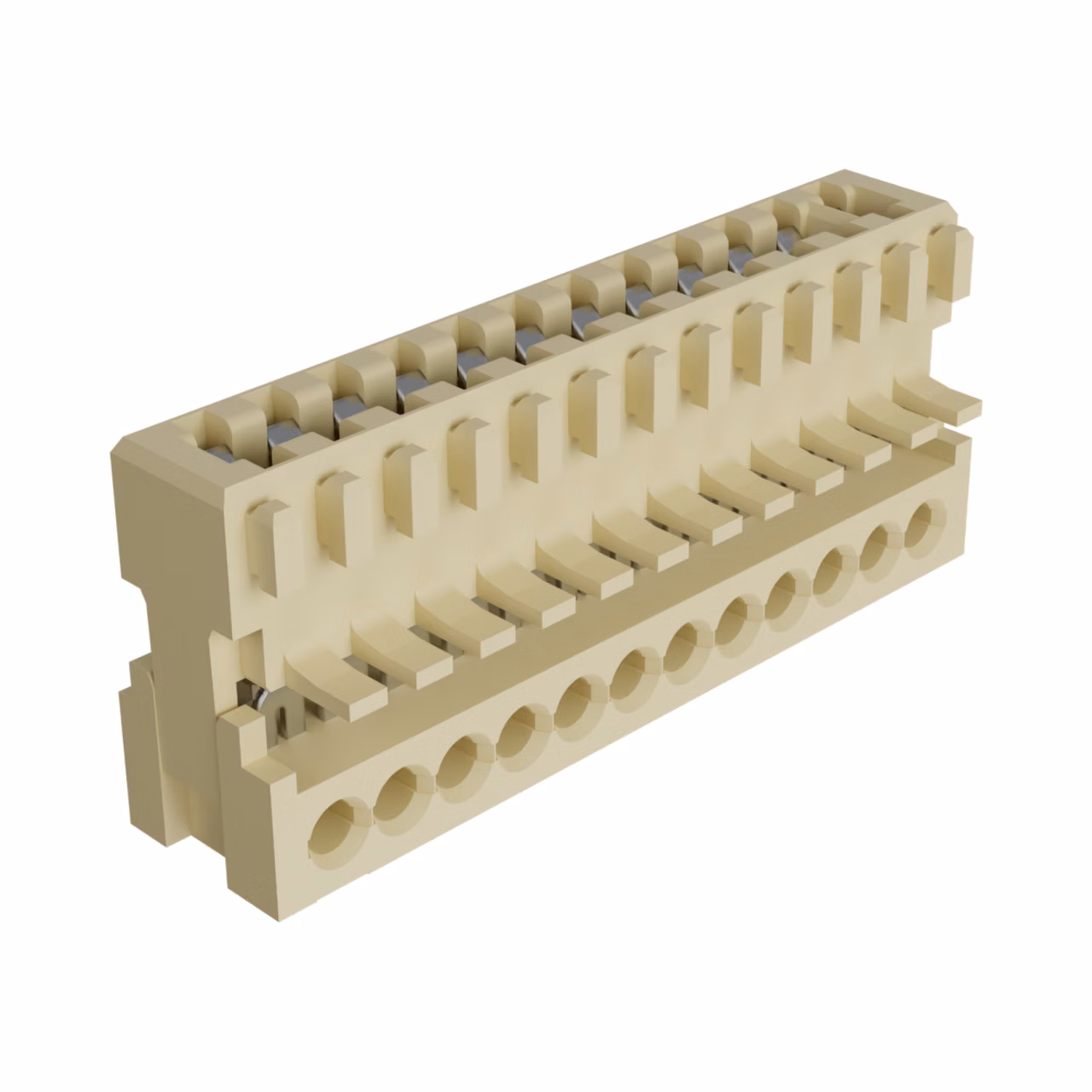 Appli-Mate RAST 2.5 Connector, 2.50mm Pitch, Female, 12 Circuits, All Position Keys, Closed Endwalls, Polarizing Rib Between 11/12 for sale