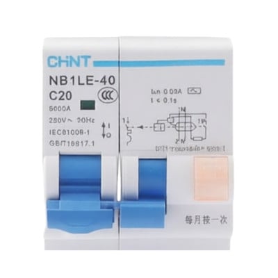 CHINT NB1LE-40 2P C16 30mA Miniature Residual Current Circuit Breaker
