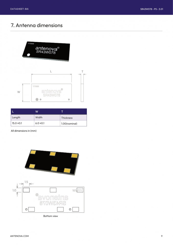 Billi SR43W078 datasheet page 9