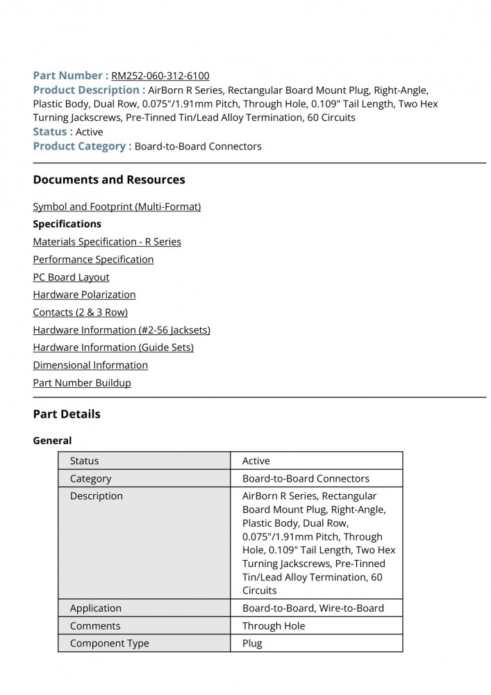 RM252-060-312-6100 product document image, page 1