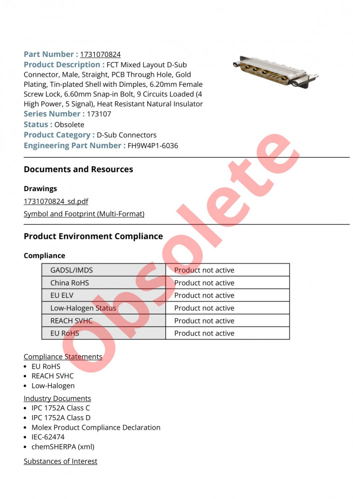 MOLEX 1731070824 drawing page 1