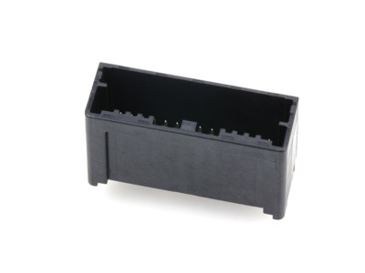 Mini50 Unsealed Vertical Header, UL 94 HB, Dual Row, 24 Circuit, Polarization Option C, Dark Gray, Tube