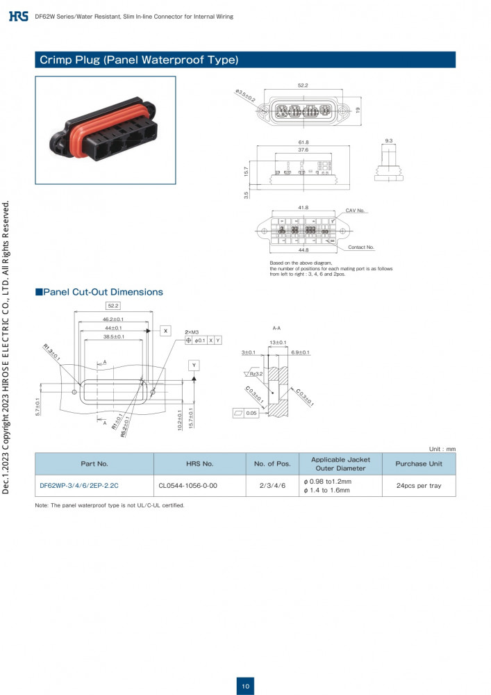 HRS DF62W datasheet page 10