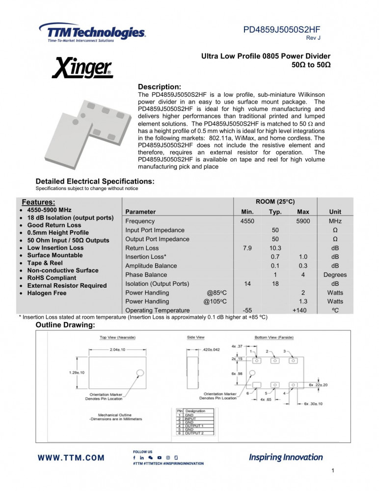 PD4859J5050S2HF datasheet page 1
