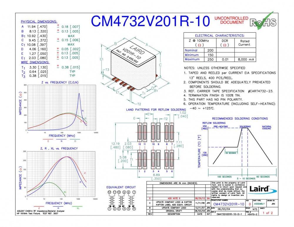 CM4732V201R-10 technical drawing preview