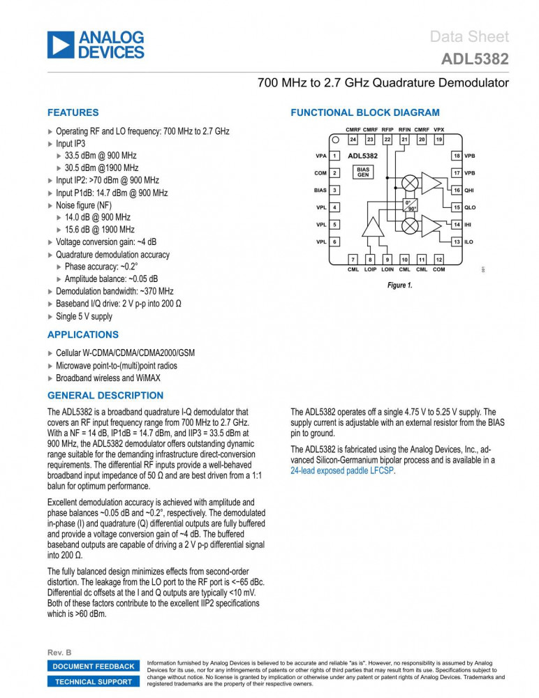 ADL5382 datasheet page 1