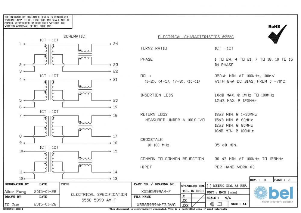 S558-5999-AM-F electrical characteristics drawing