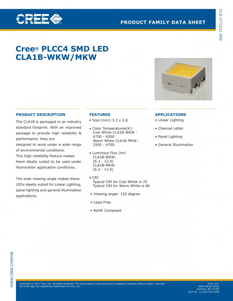 CLA1B LED document page 1
