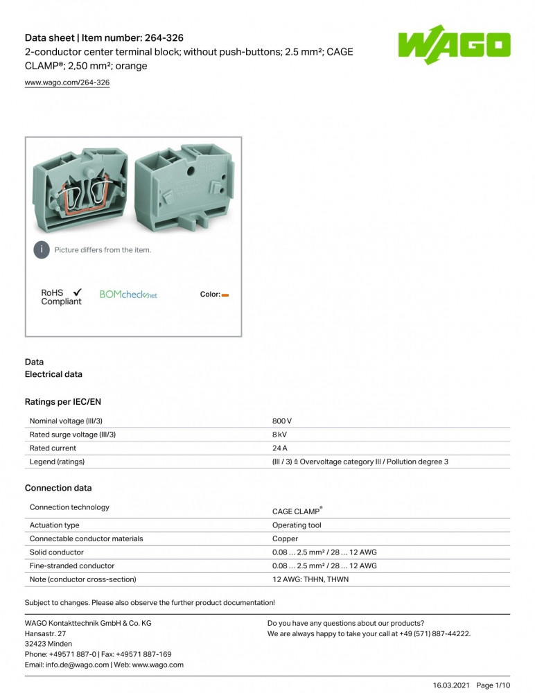 264-326 technical document page 1