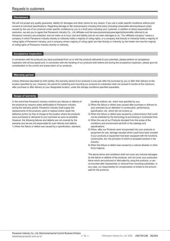 PANASONIC EVPBL catalog page 6