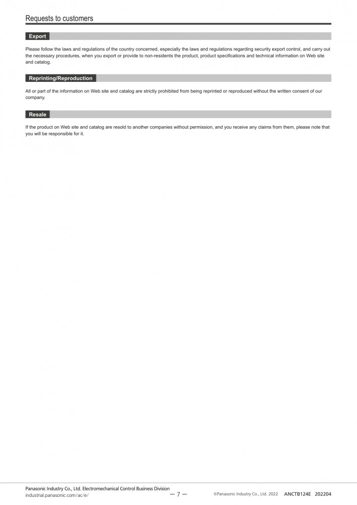 PANASONIC EVPBL catalog page 8
