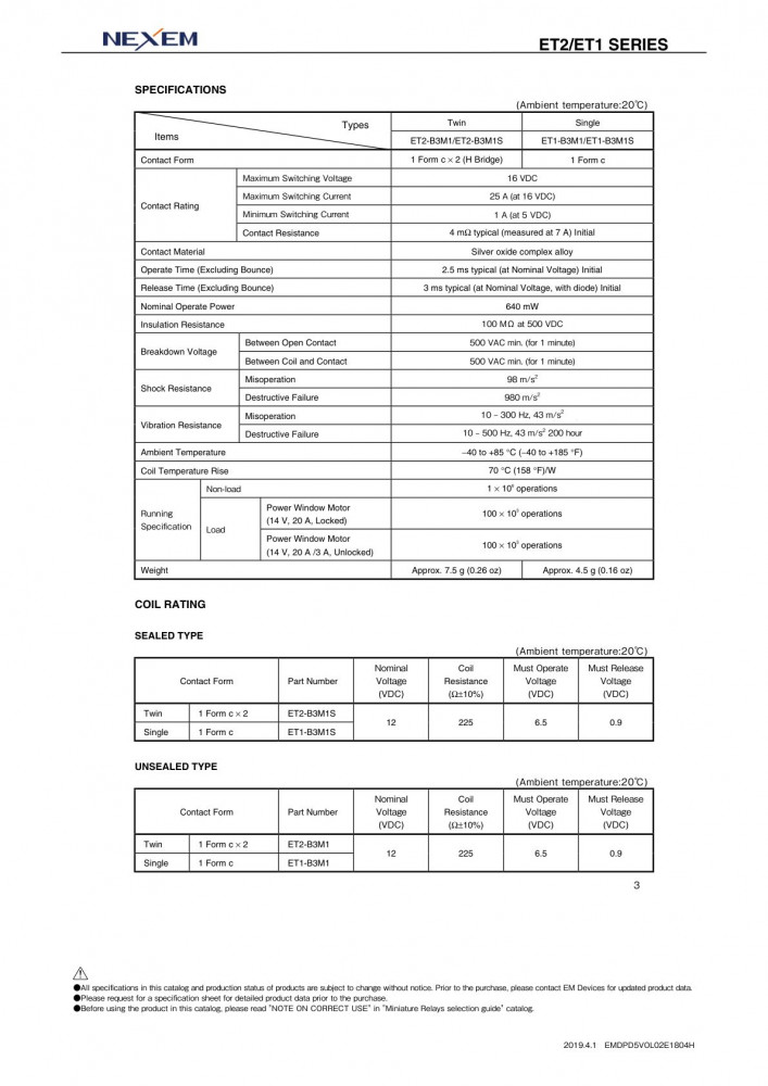 ET2-B3M1S datasheet page 3