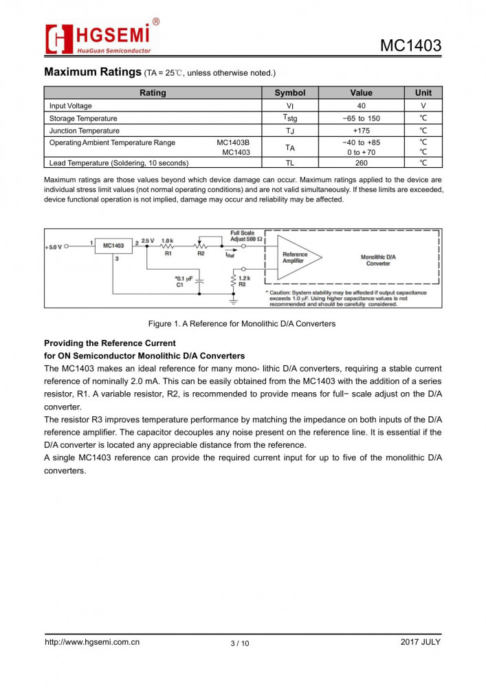 MC1403 datasheet page 3