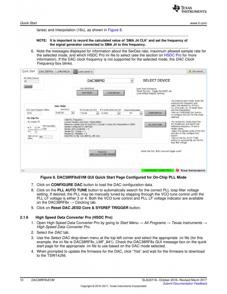 DAC38RF82EVM document preview, page 10