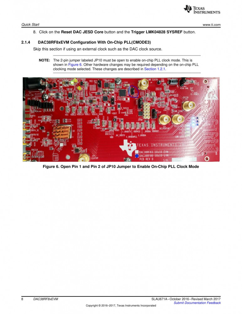 DAC38RF82EVM document preview, page 8