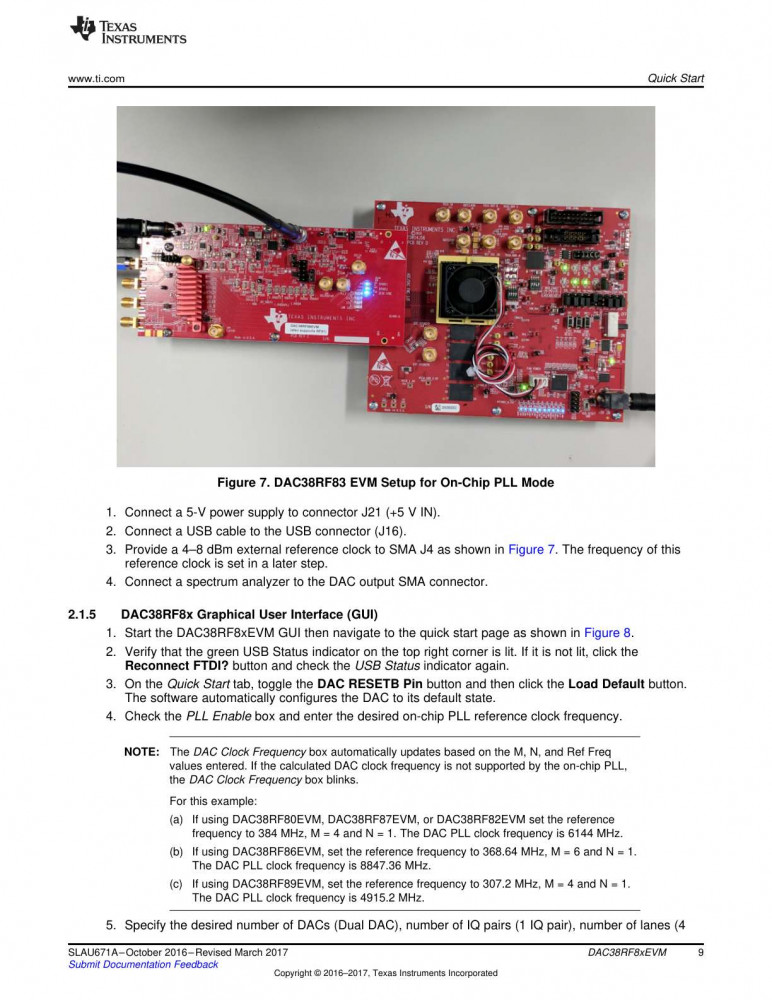 DAC38RF82EVM document preview, page 9