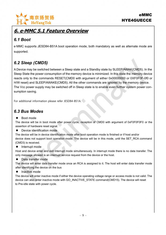 HYE4GUECCE datasheet page 9