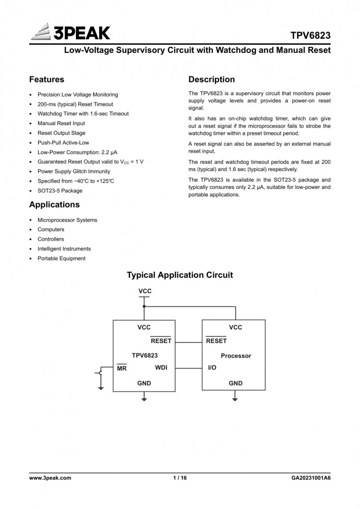 TPV6823S-TR datasheet page 1