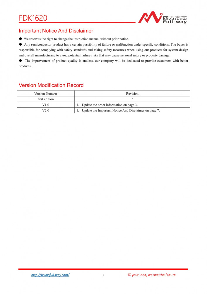 FDK1620 datasheet page 7