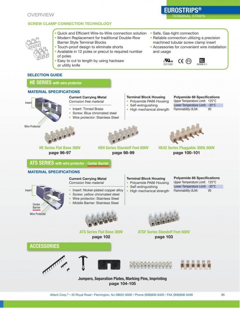 Altech Eurostrip documentation page 1