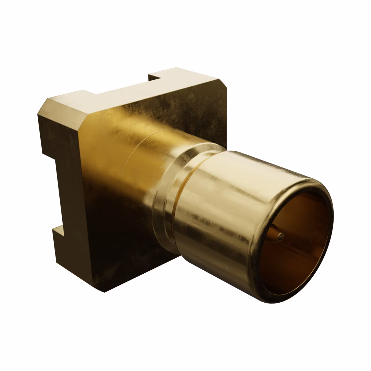 SMB Jack, Straight, PCB Receptacle, Surface Mount, Brass Body, Gold (Au) Plated, Air Dielectric, 75 Ohms for sale
