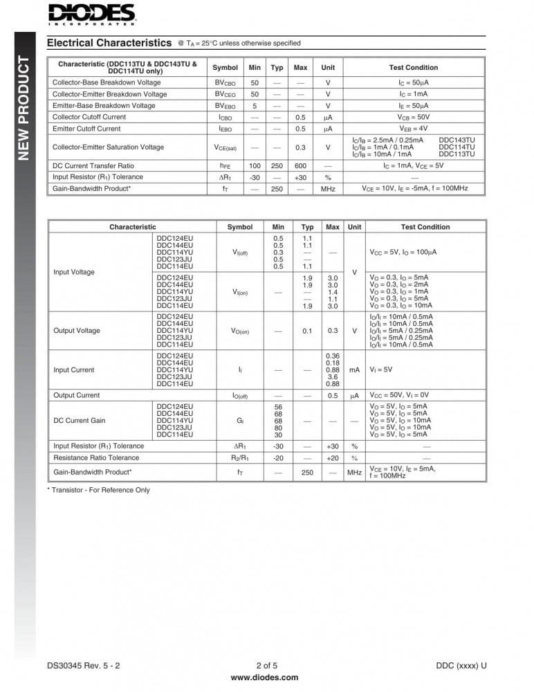 DDC114TU-7 datasheet page 2