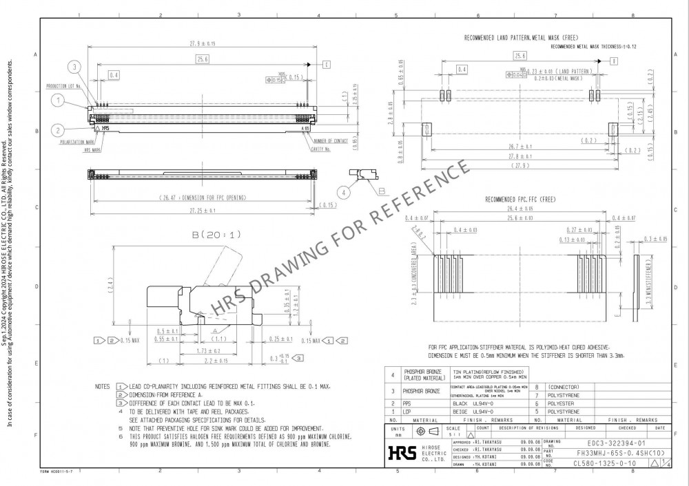 FH33MHJ-65S-0.4SH(10) technical drawing page 1