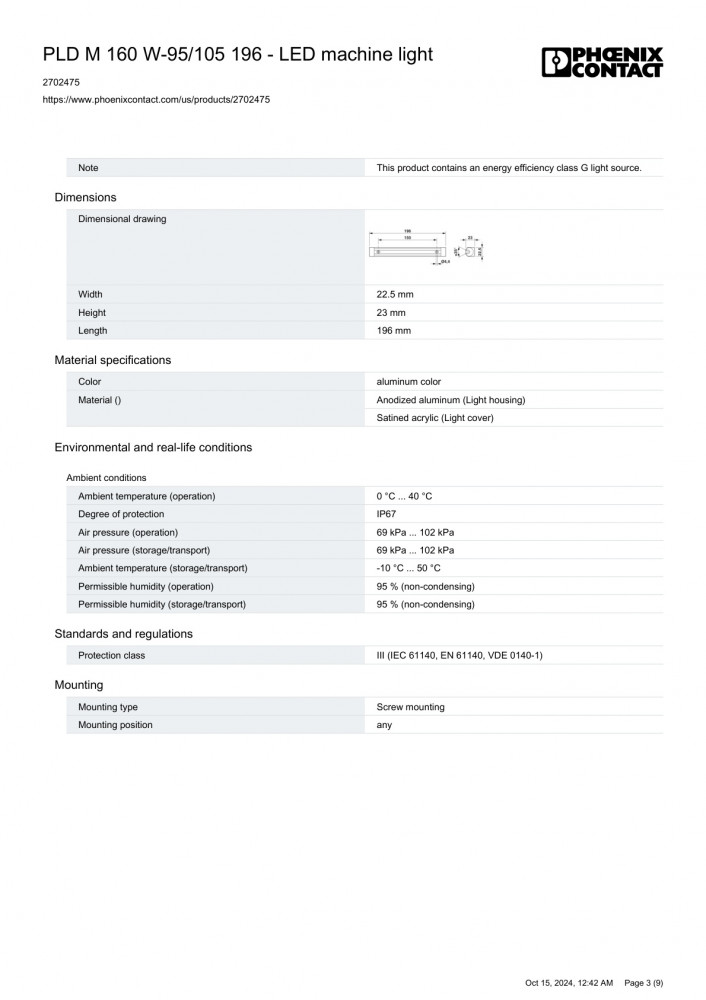 Phoenix Contact 2702475 technical document page 3
