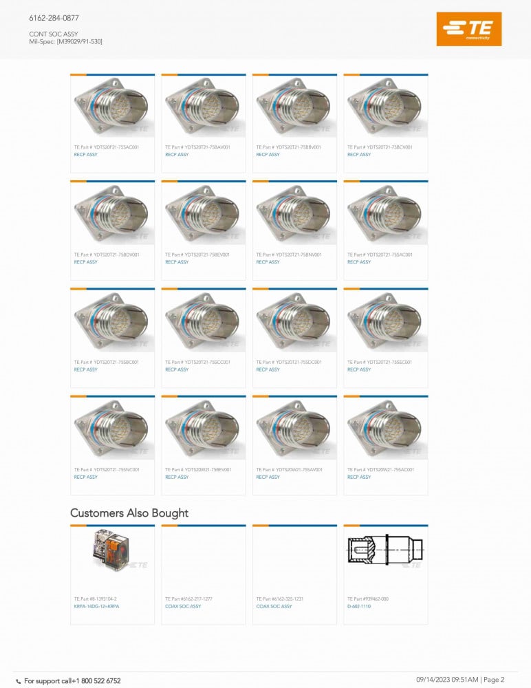 M39029/103-559 technical document page 2