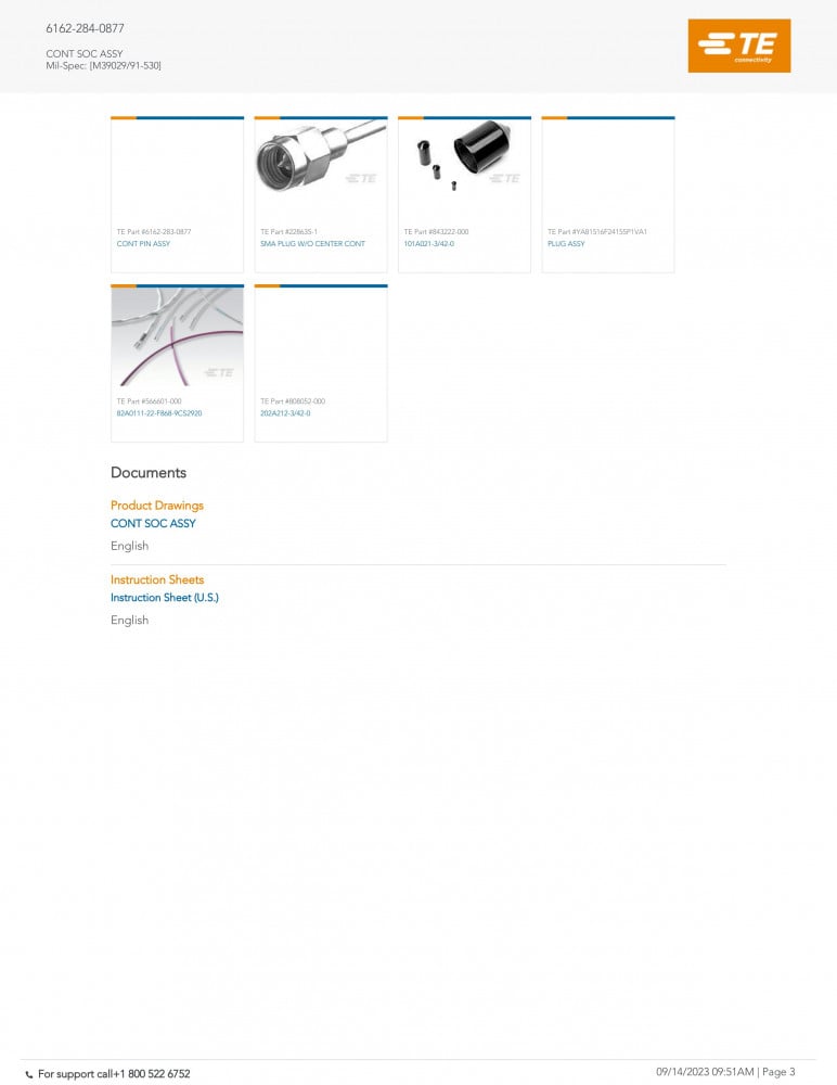M39029/103-559 technical document page 3