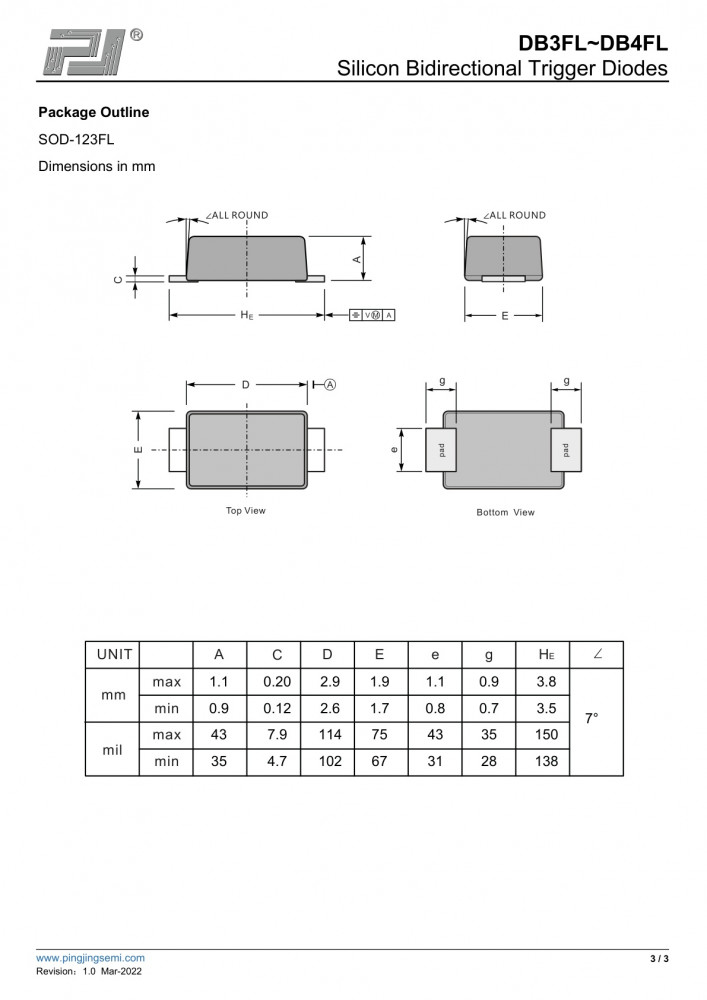 DB3FL product document page 3