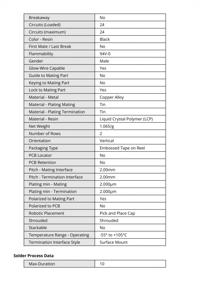 Molex Milli-Grid specification page 3