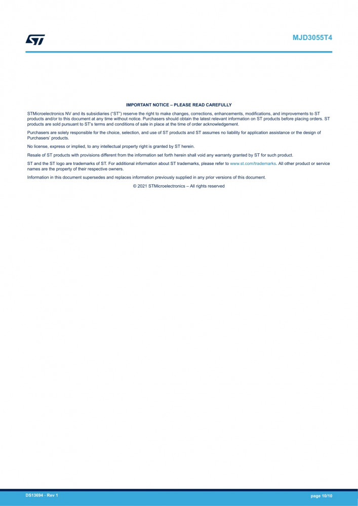 MJD3055T4 datasheet page 10