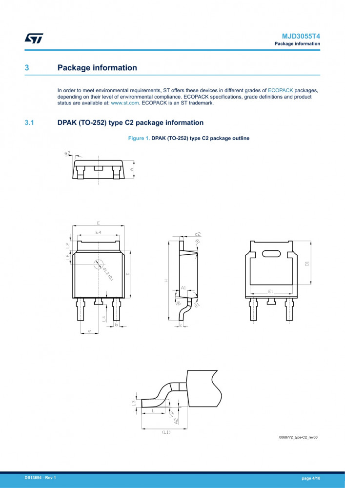 MJD3055T4 datasheet page 4