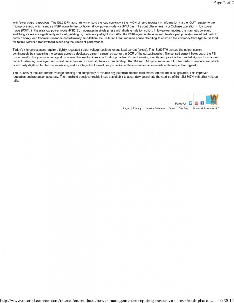ISL6367H technical document page 2