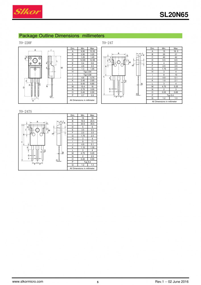 SL20N65F datasheet page 5