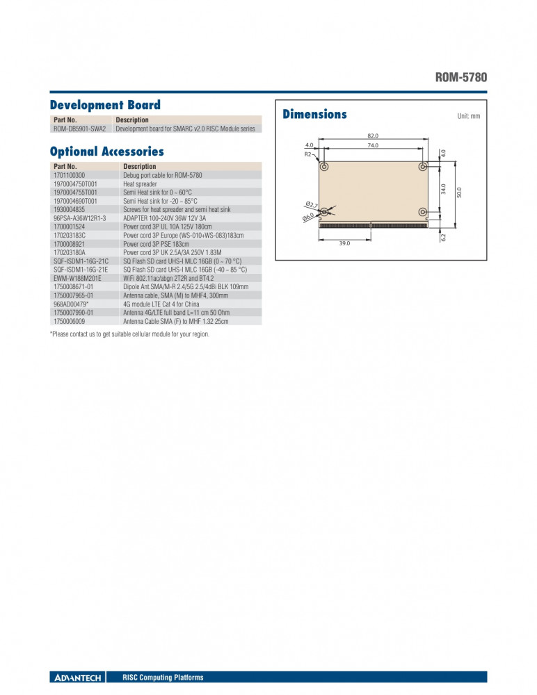 ROM-5780 product document preview, page 3