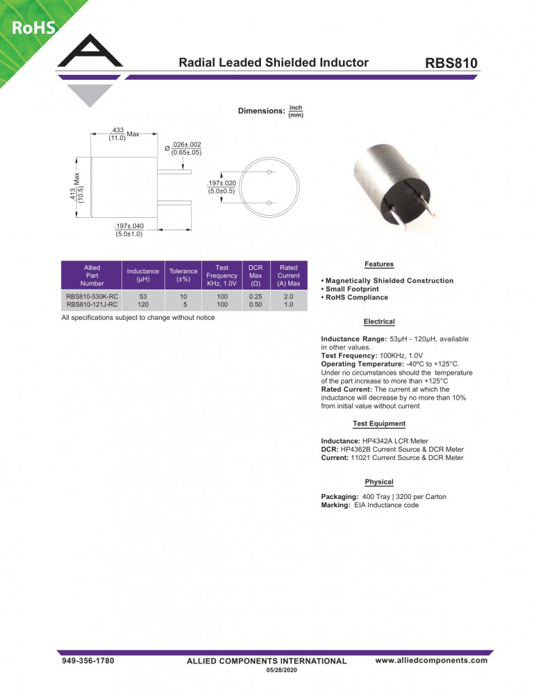 RBS810 series technical document page