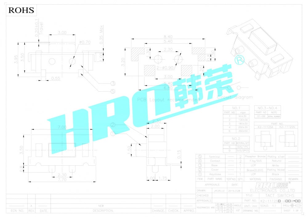 K2-1112SN-A4SW-01 technical document page