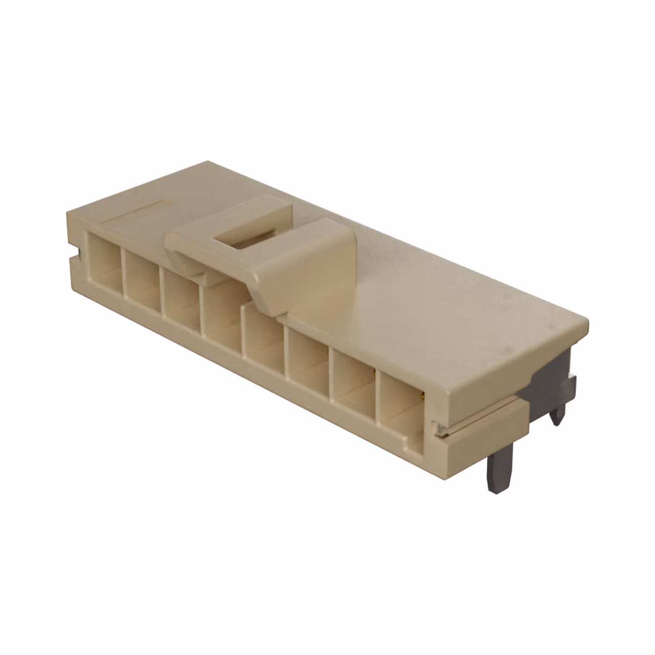 Ultra-Fit Right-Angle Header with Solder Nail, 3.50mm Pitch, Single Row,  8 Circuits, 0.76µm Gold (Au) Plating, Natural, Glow-Wire Capable, Tray for sale