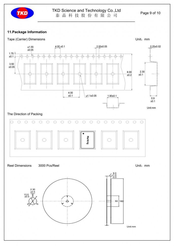 TKD XO20A026000GAHE002 datasheet page 9