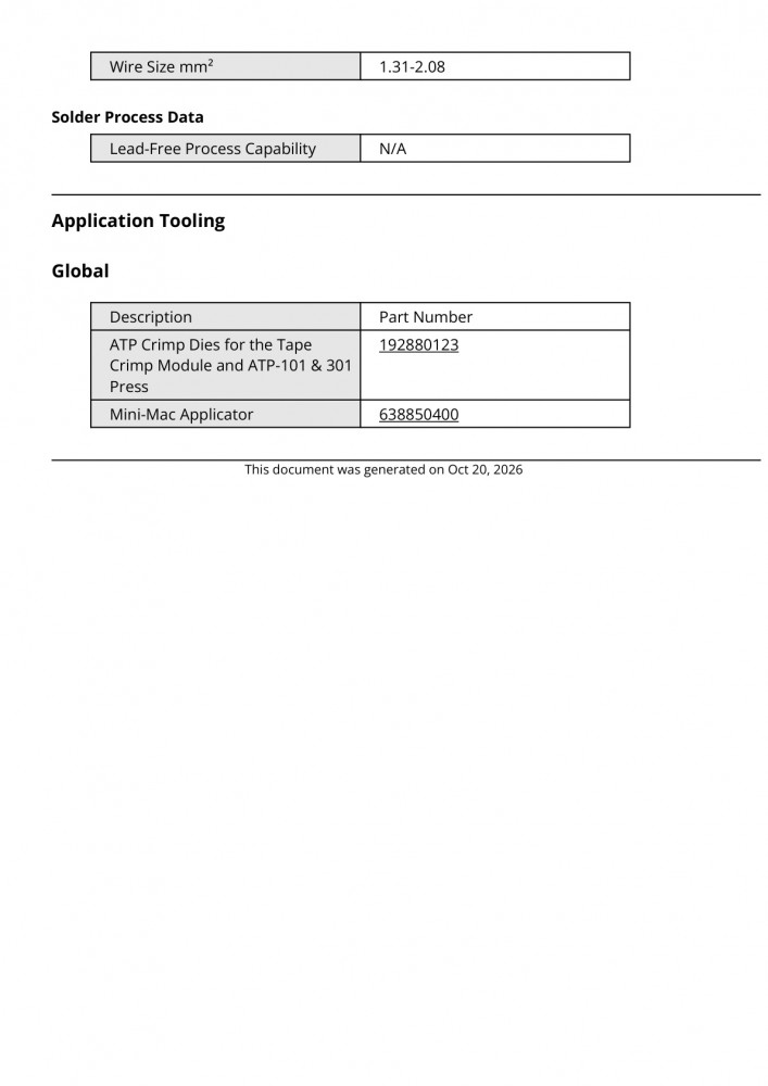 MOLEX 191150030 technical document preview, page 3