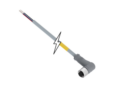 DeviceNet Micro-Change Single-Ended Cordset, 5 Poles, Female (90°) to Pigtail, 2.0m (6.56') Length for sale