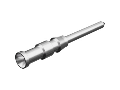 Heavy-Duty Turned Crimp Contact for 10A Inserts and Modules, Male, Silver  (Ag) Plated Copper Alloy, 0.75mm² (18 AWG), 100 per Bag for sale