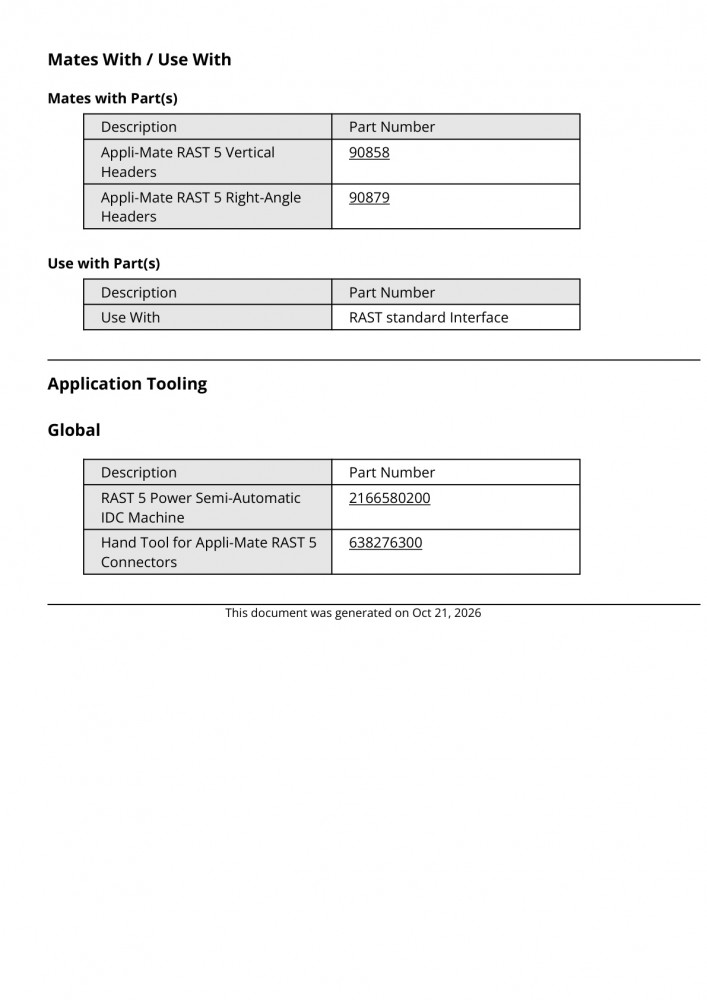 Technical document page 4 for MOLEX 917780113
